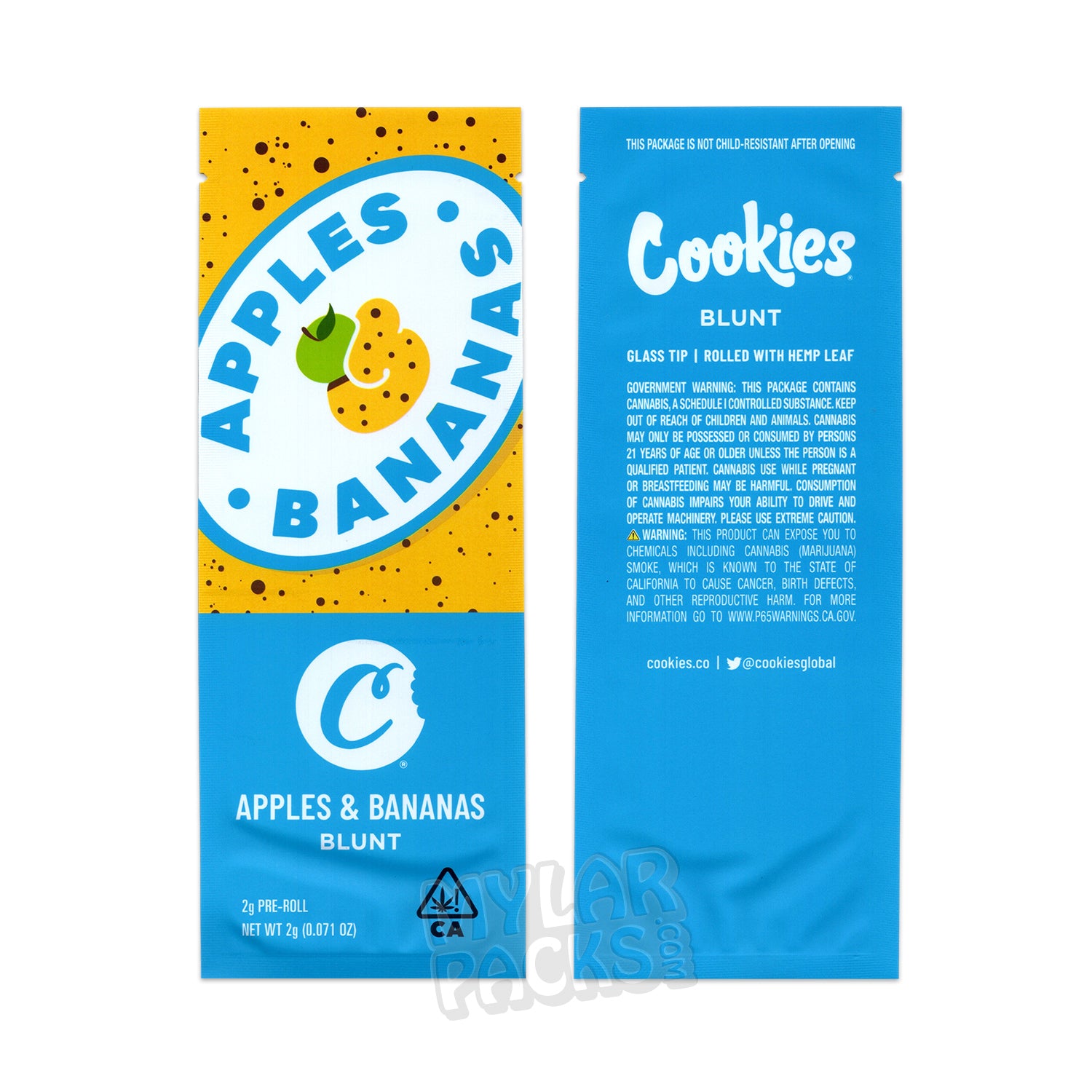 Apples & Bananas by Cookies Empty 2g Preroll Blunt Packaging ...