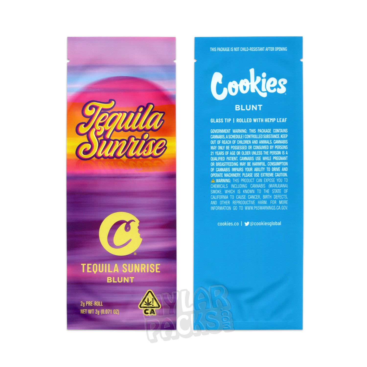 Tequila Sunrise by Cookies Empty 2g Preroll Blunt Packaging ...